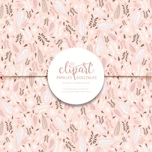 Feathers Digital Papers, Boho Seamless, Dandelion, Digital Scrapbooking ...