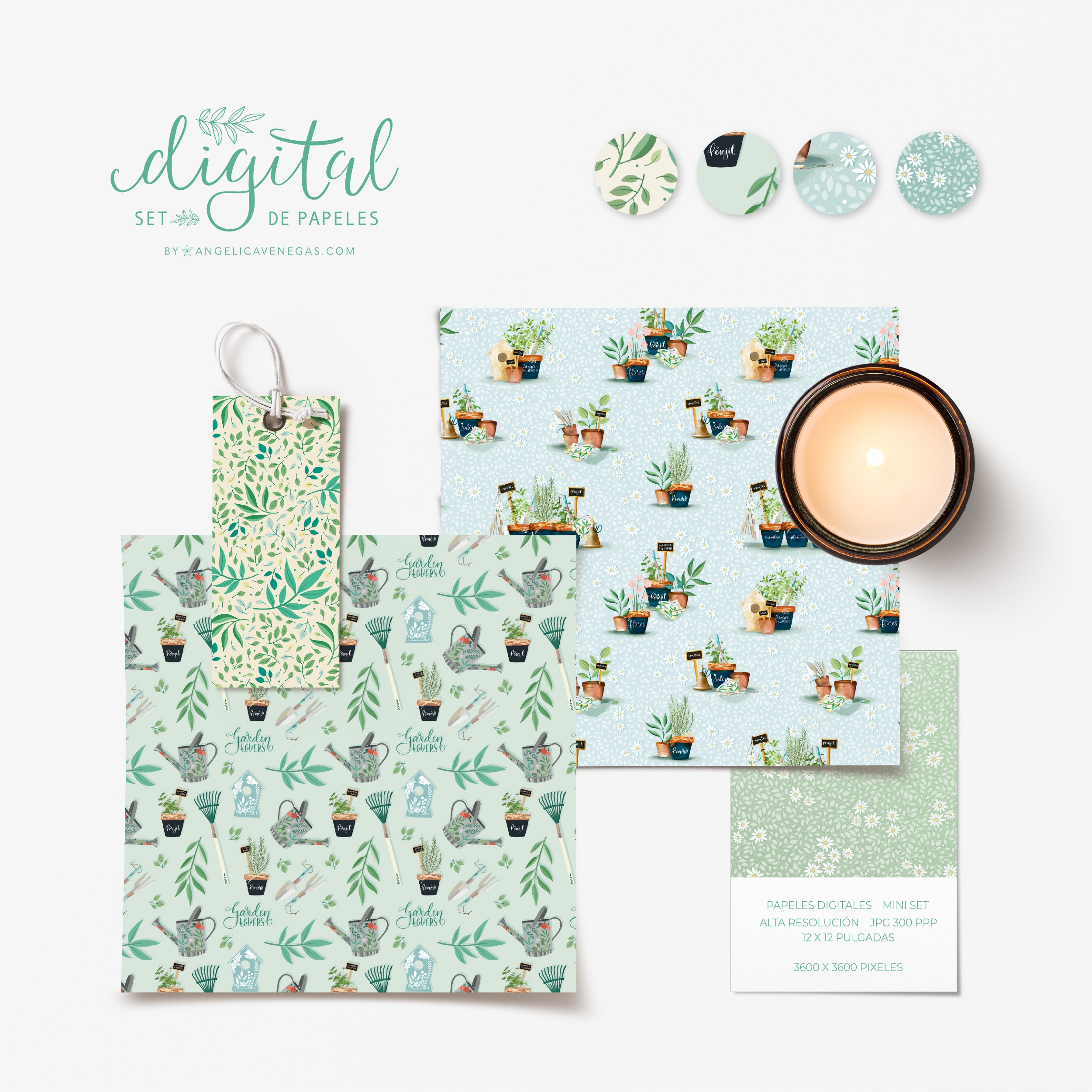 Gardening Digital Paper Set: Seamless Floral Backgrounds (JPEG) - Etsy UK