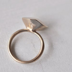 Rock Ring in Bronze. /big Rock Ring in Gold/ - Etsy