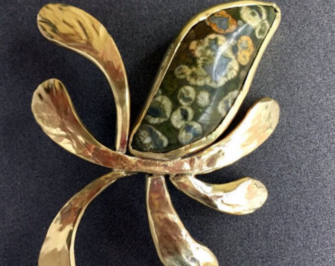 Rainforest Jasper Kenji Brooch in Beautiful Bronze (in Reserve for Amy ...