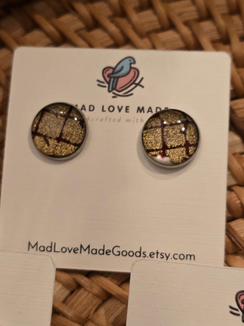 Specialty Paper Stud Earrings: Handcrafted Boho Jewelry - Etsy