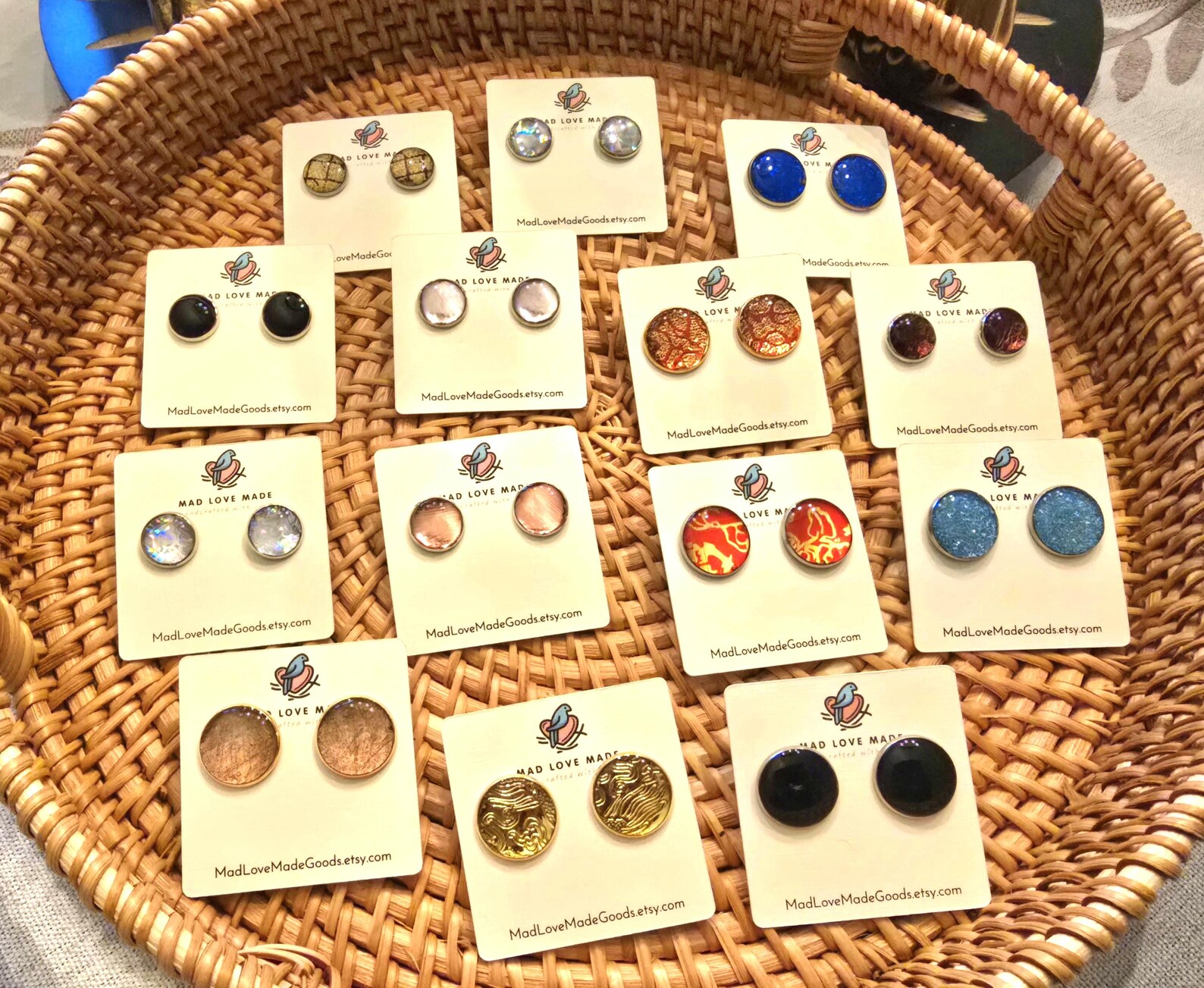 Specialty Paper Stud Earrings: Handcrafted Boho Jewelry - Etsy