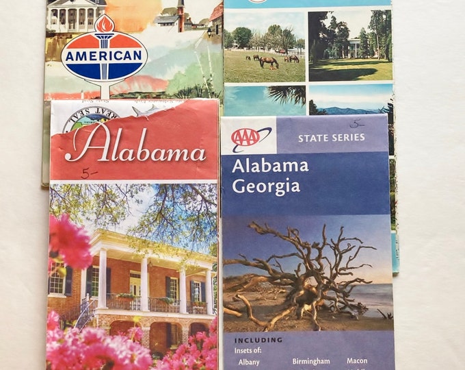 Vintage Service Station Maps, Old Gas Station Maps, Alabama, GA, NC, SC ...