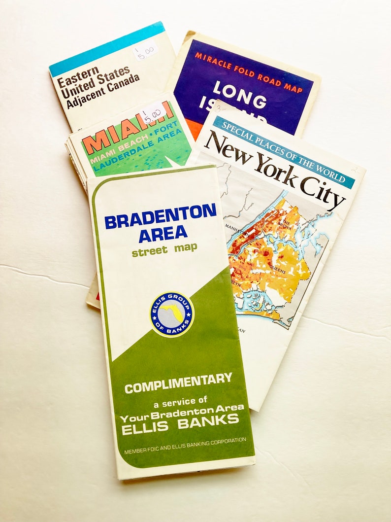 Vintage Service Station Maps Old Gas Station Maps NYC Long - Etsy