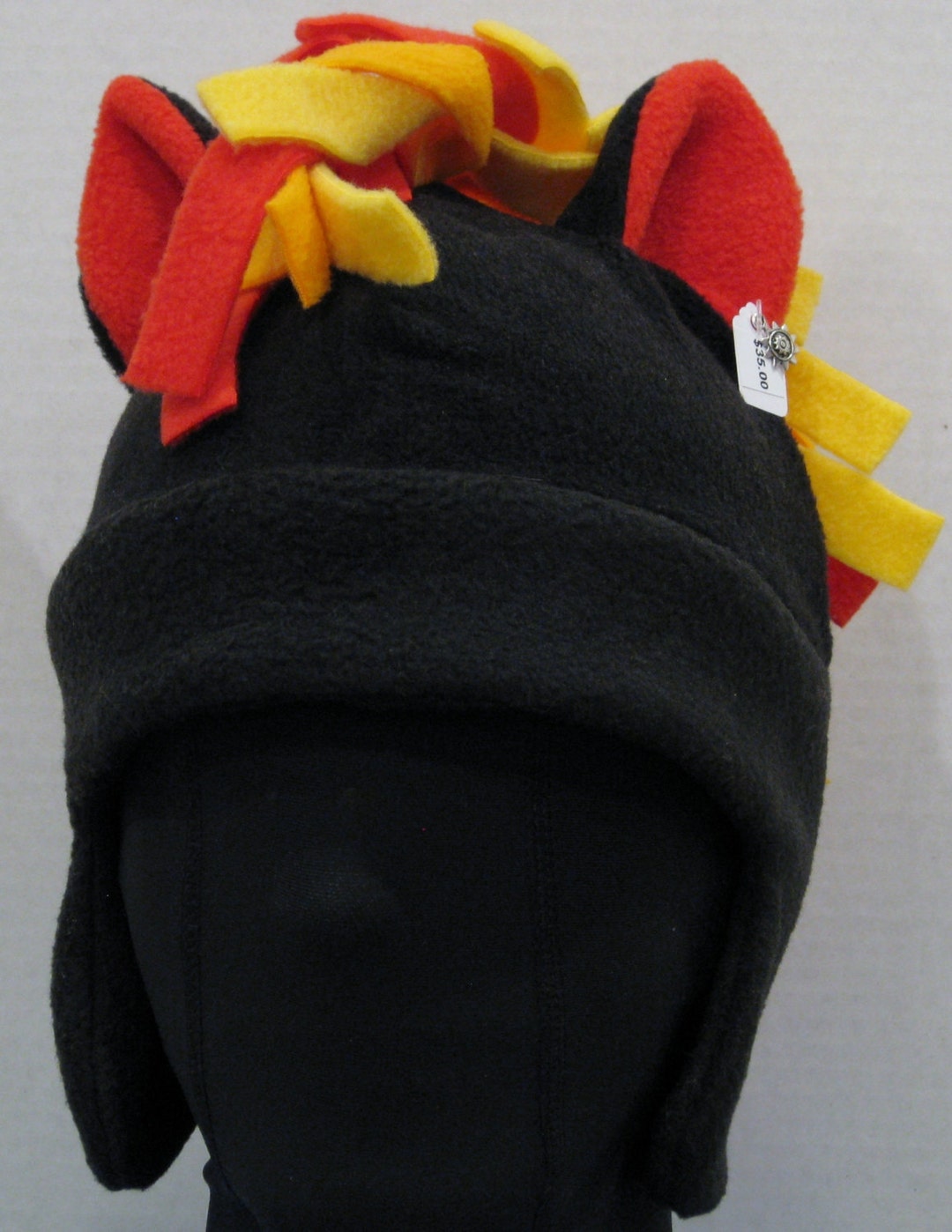 NIGHTMARE Horse - Aviator Style Cosplay Fleece Hat - BLACK & RED - Etsy