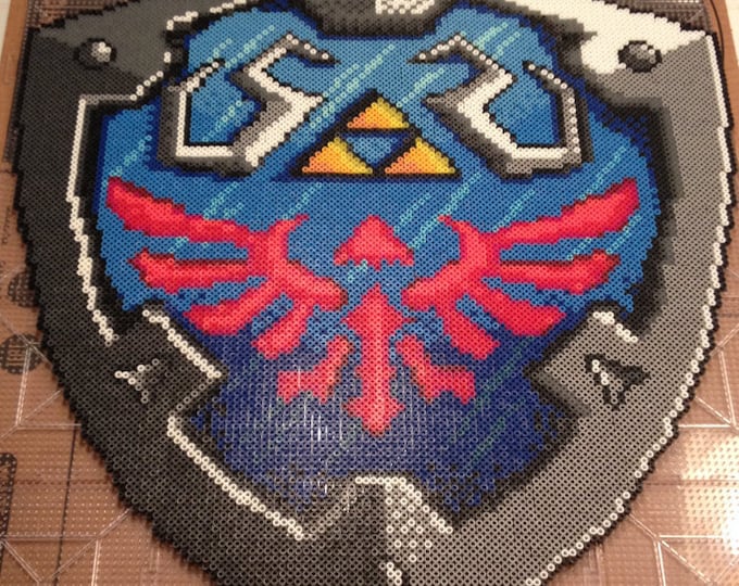 Zelda Hyrule Hylian Shield GIANT Perler Bead Piece - Etsy