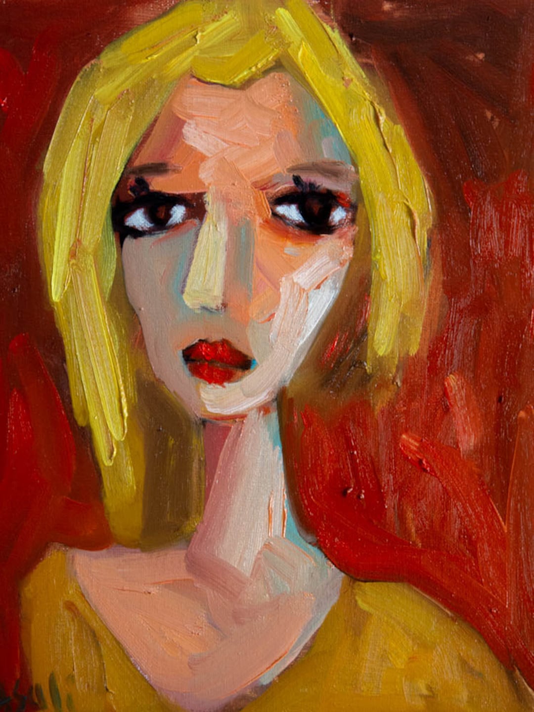 Oil Painting Original Modern Modern Impressionist Portrait - Etsy