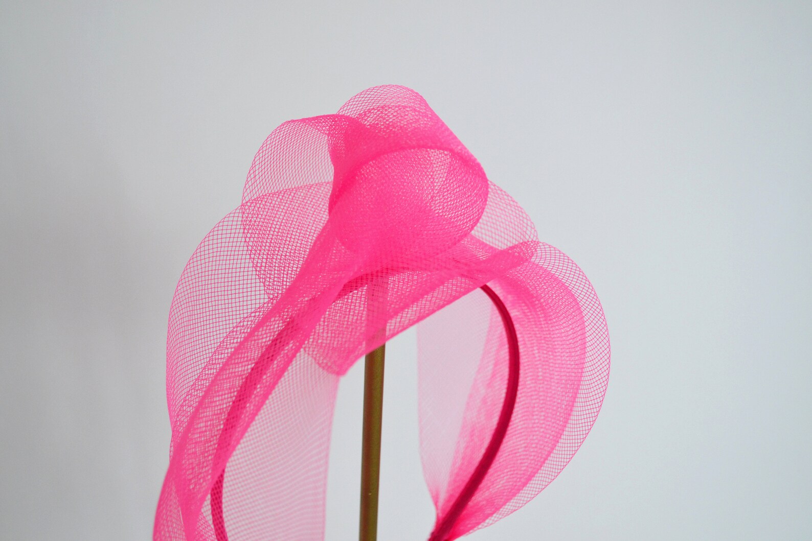 FLAVIA – Hot Pink Crinoline Headband - Pink Headband - Wedding ...