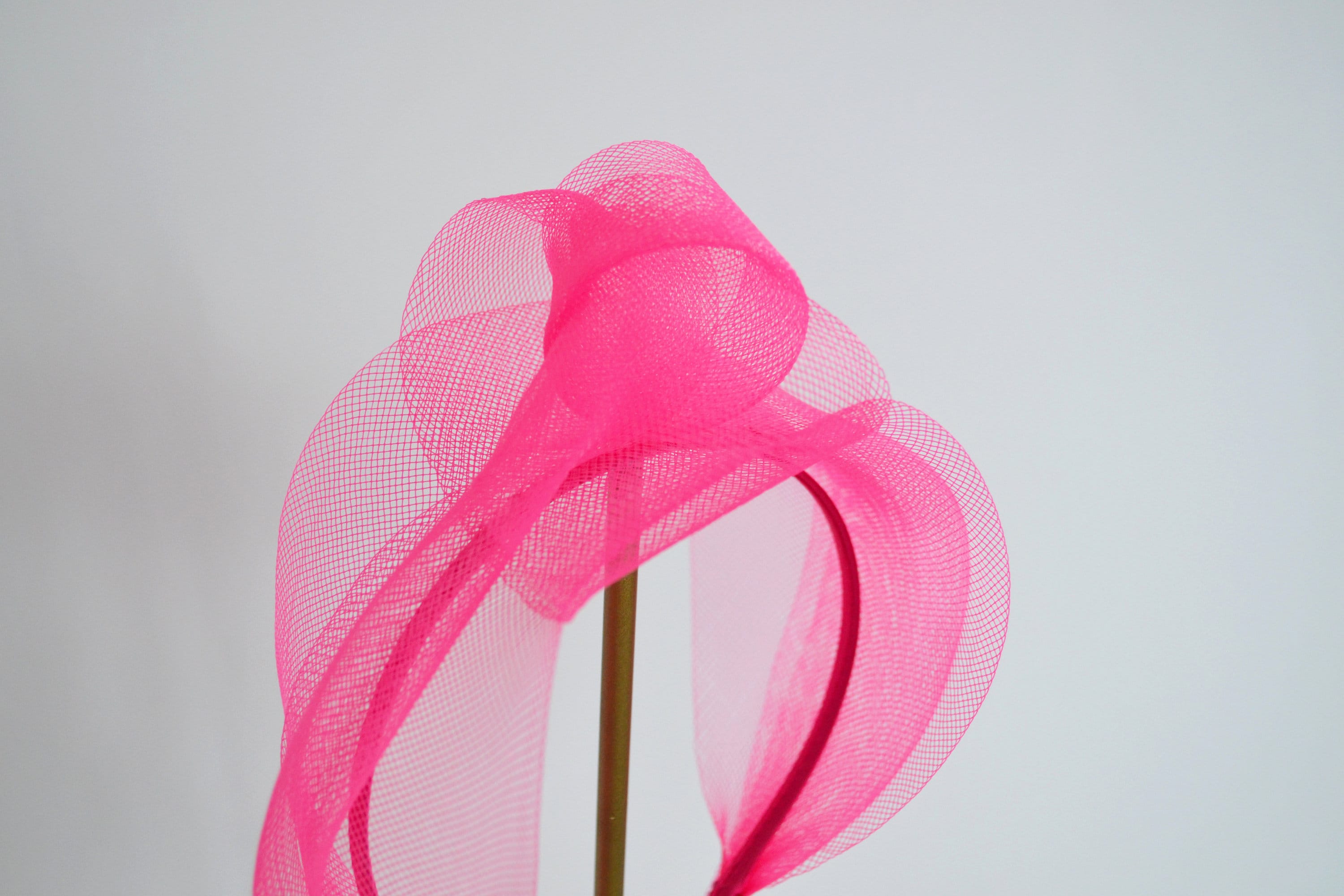 FLAVIA – Hot Pink Crinoline Headband - Pink Headband - Wedding ...