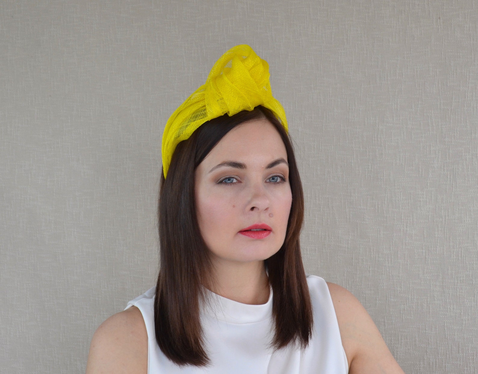 Yellow Straw Turban - Yellow Turban Headband - Yellow Turban - Yellow ...