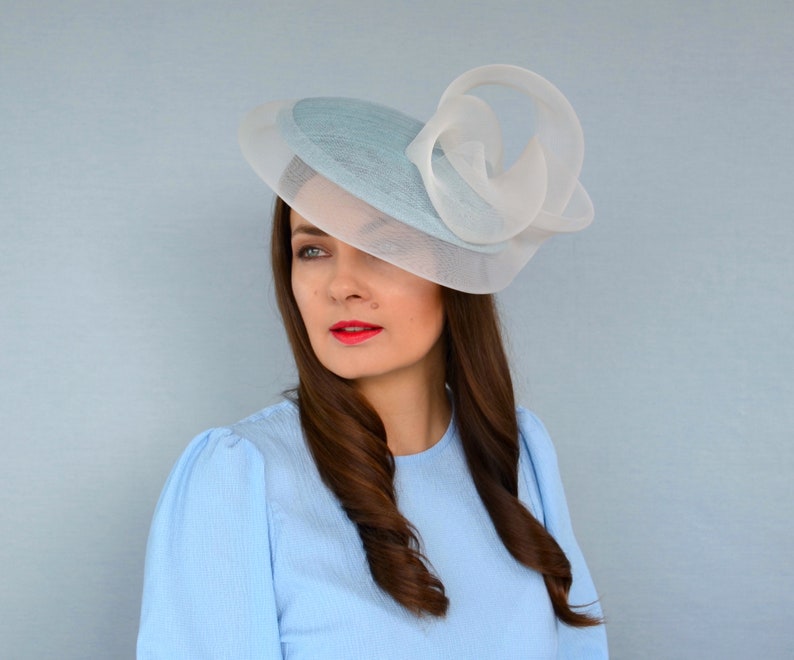 MANUELA - Fascinator Hat With Crinoline Swirl Detail - Wedding Hat ...