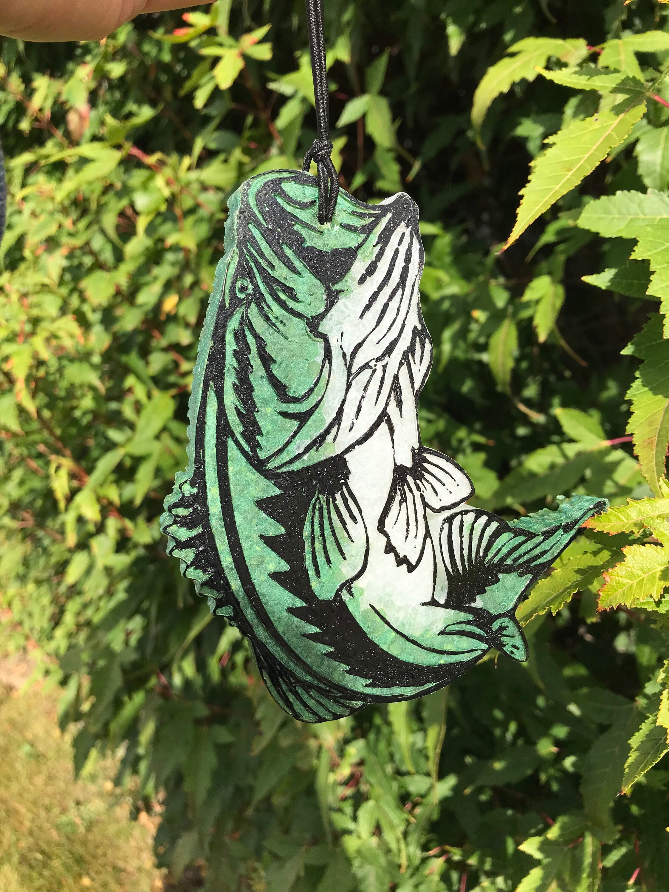Bass Fish Freshie, Aroma Bead Air Freshener, Fisherman Gift, Car ...