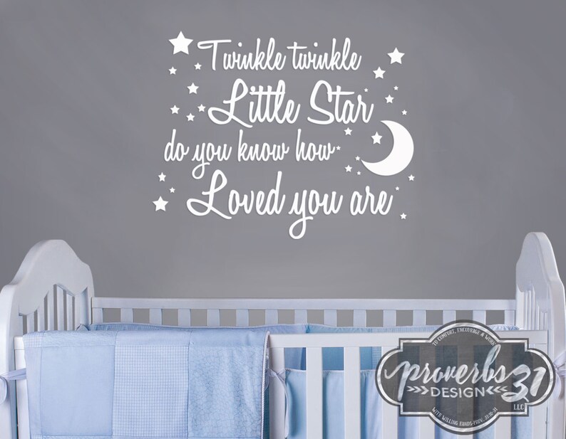 Twinkle Twinkle Little Star Vinyl Wall Decal - Etsy