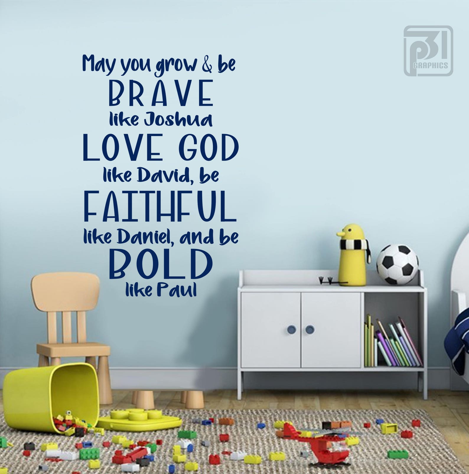 Boy Prayer Vinyl Wall Decal Bible Verse Quote Christian | Etsy