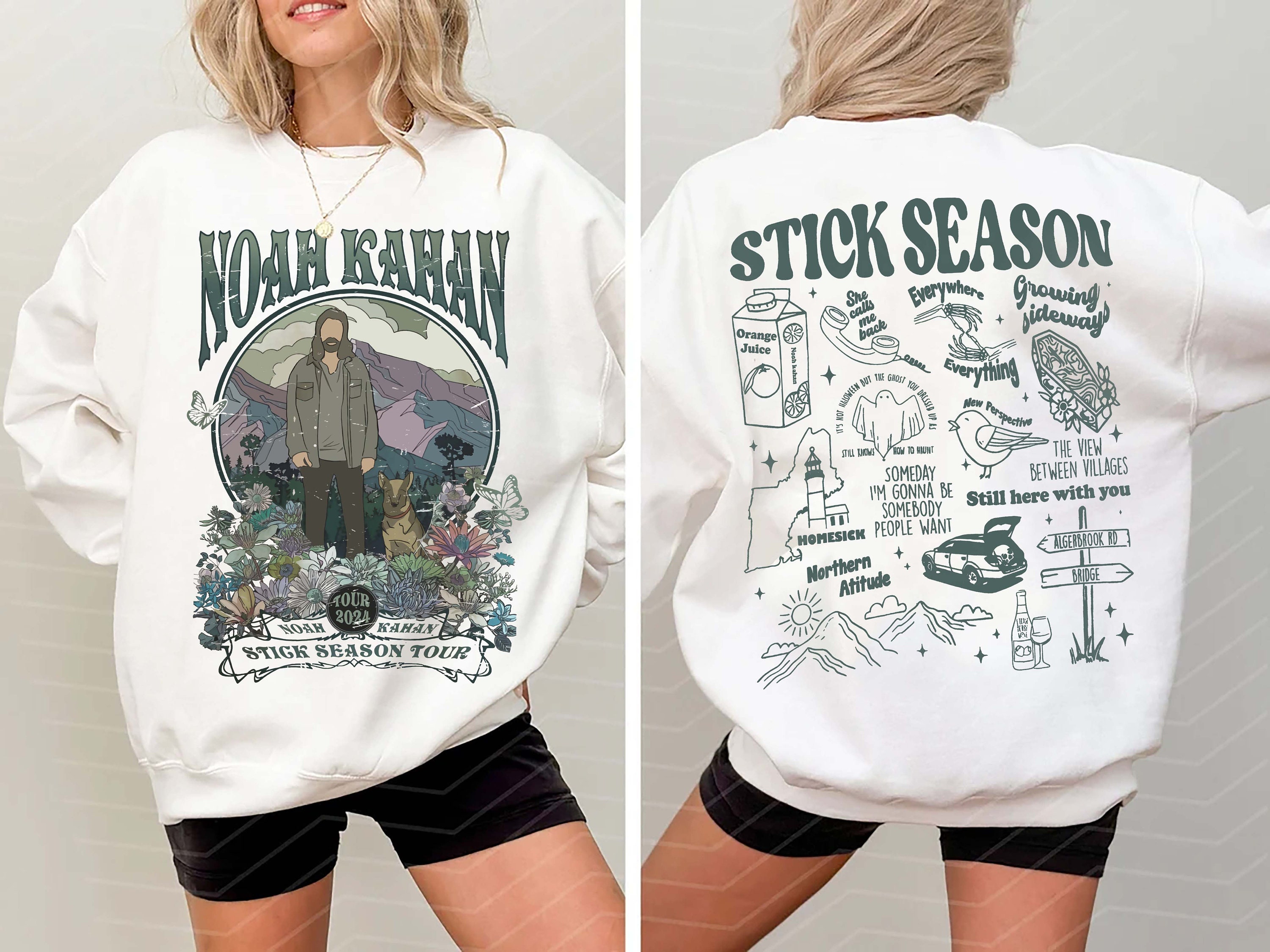Vintage Stick Season 2024 Noah Kahan Merch, Country Music Tour Shirt ...