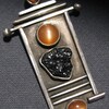 Vintage NICKY BUTLER Gemstone Cross Rhodolite, Garnet, Chalcedony and ...