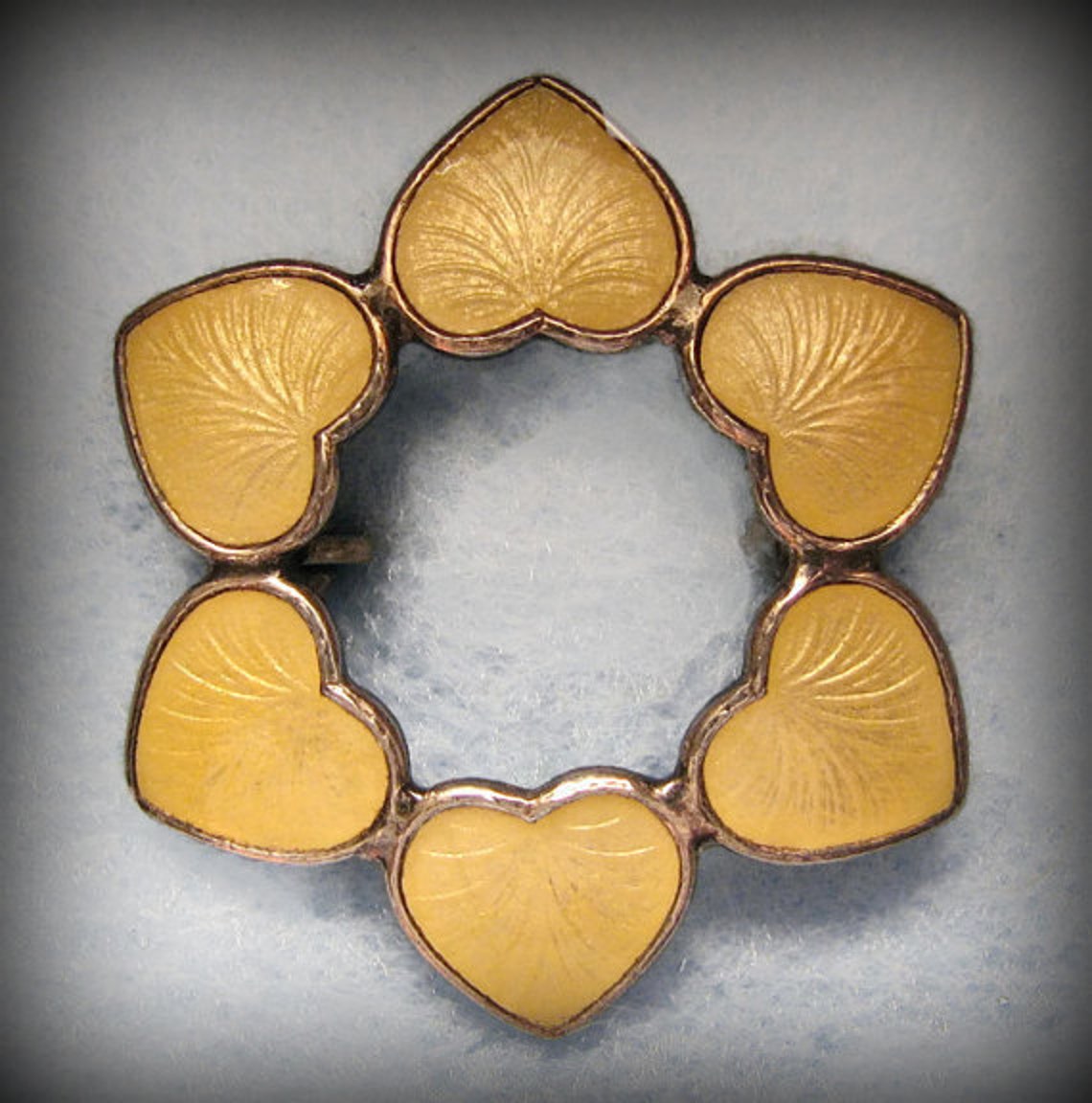 Signed VOLMER Bahner/denmark GUILLOCHE Enamel Heart Circle - Etsy