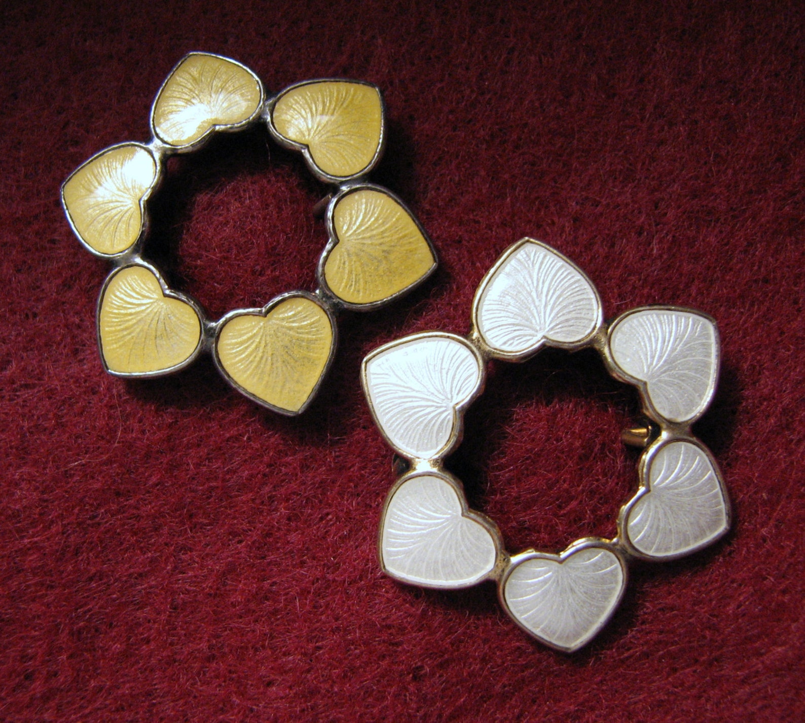 Signed VOLMER Bahner/denmark GUILLOCHE Enamel Heart Circle - Etsy