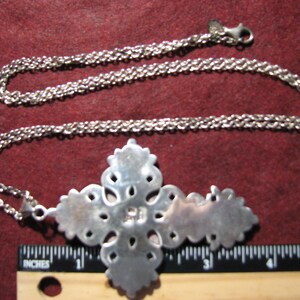 Vintage NICKY BUTLER Gemstone Cross -- Rhodolite, Garnet, Chalcedony ...