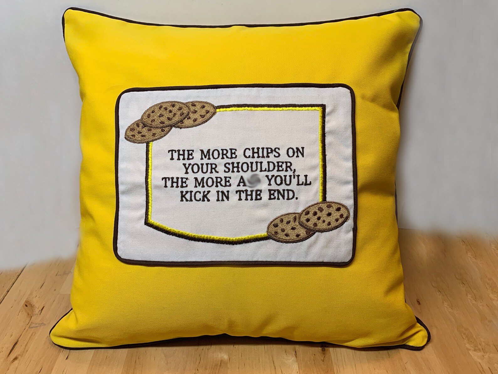 Customized Handmade Pillow Cover With Embroidered Funny Saying - Etsy