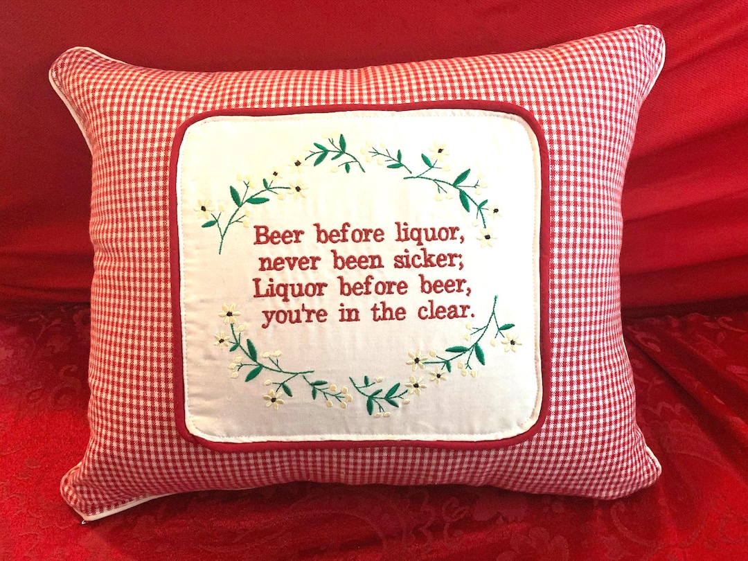 Personalized Custom Embroidered Handmade Pillow With Your Words ...