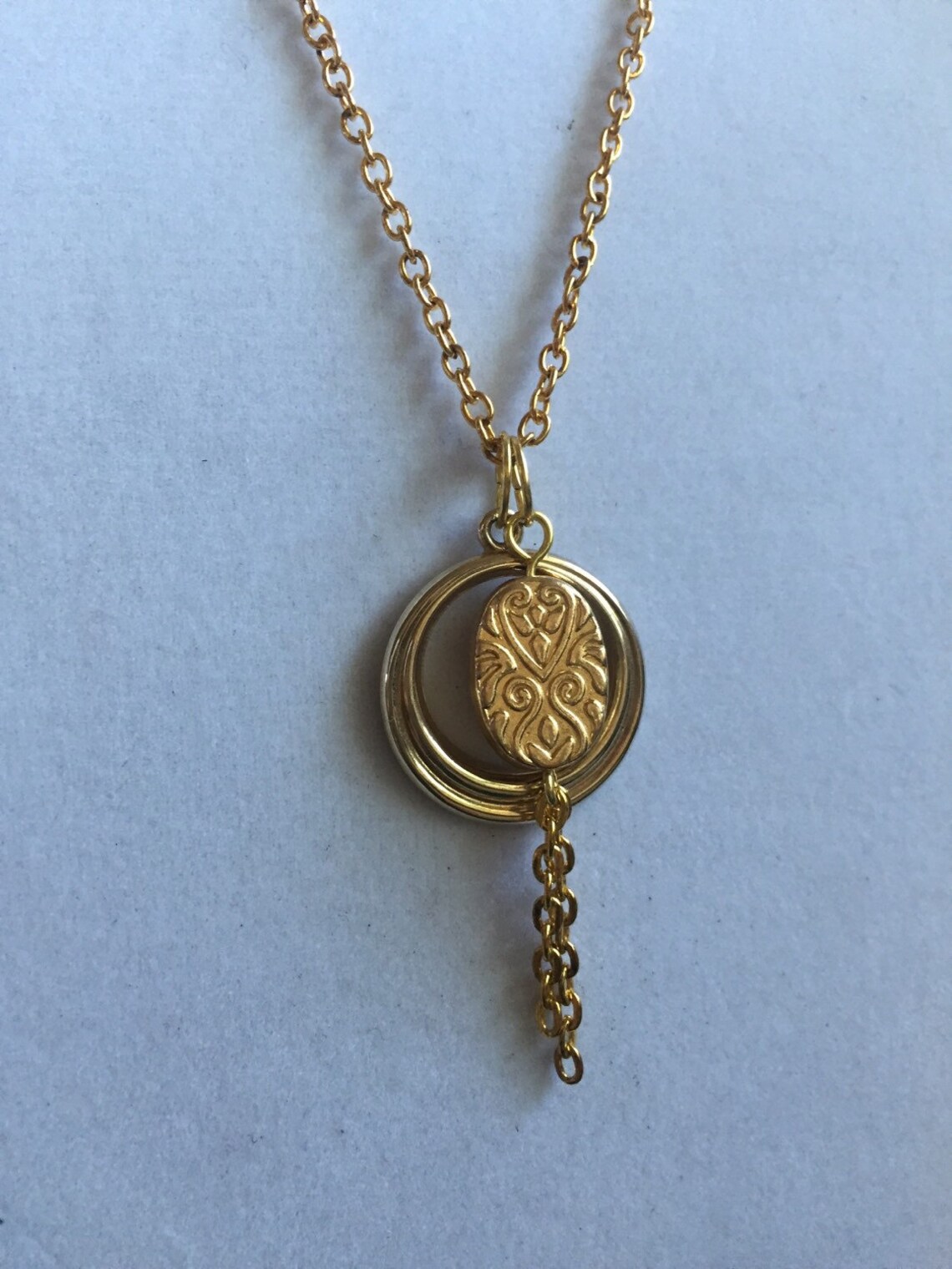 Gold Two Tiered Nature Charm Necklace - Etsy