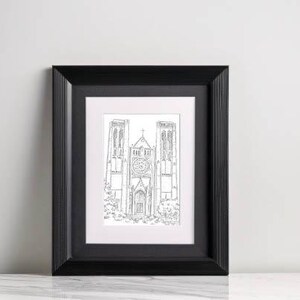 Grace Cathedral Pen and Ink Drawing - Etsy