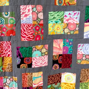 Quilt Featuring Kaffe Fassett Fabric, Colorful Quilt, Couch Throw, Bed Topper - Etsy
