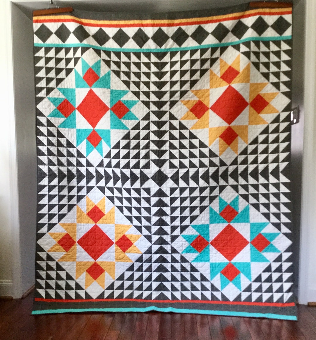 Twin Size Patchwork Quilt Southwest Quilt Colorful Blanket - Etsy