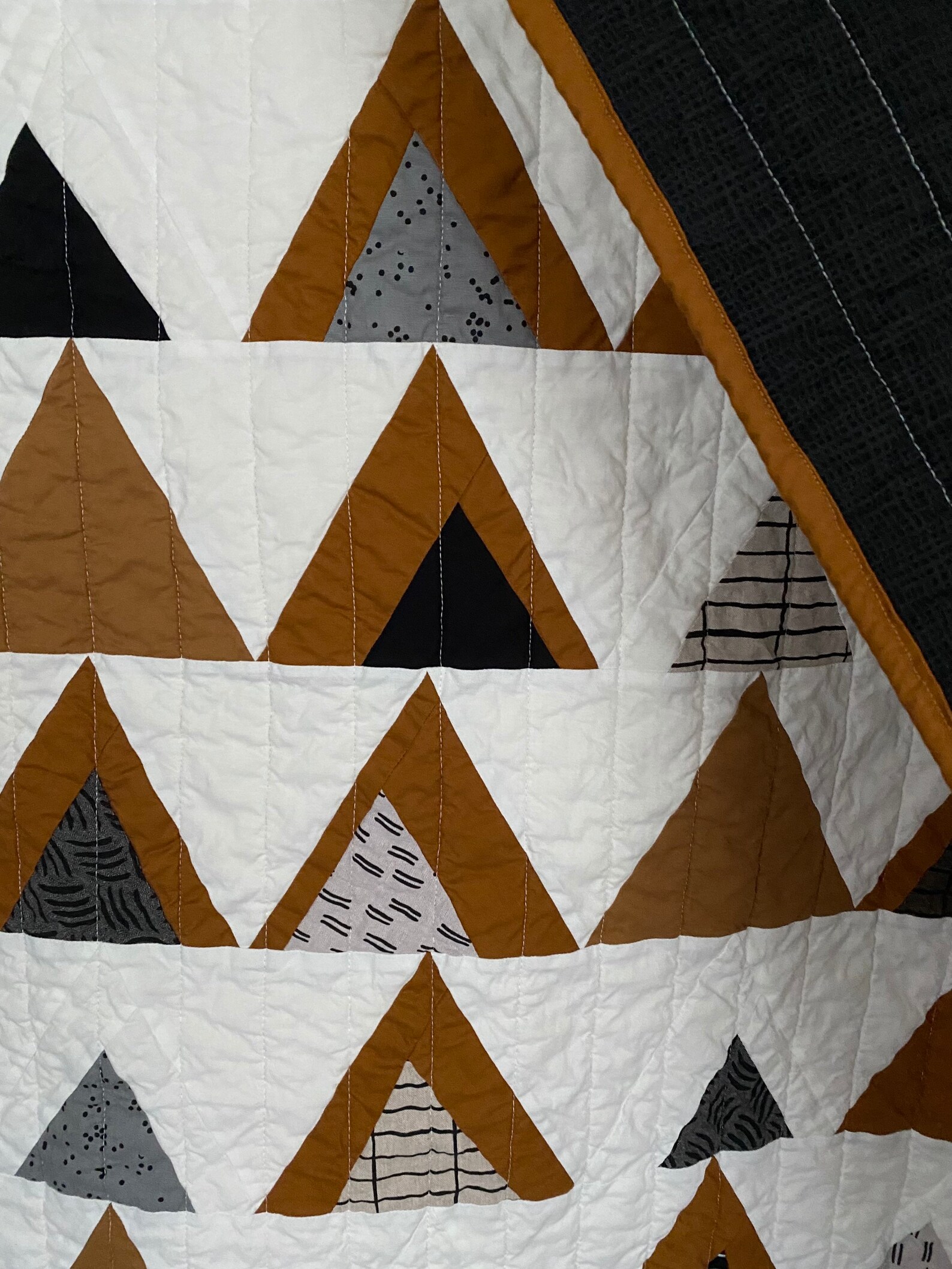 Triangle Baby Quilt Toddler Boy Boy Crib Blanket Modern | Etsy