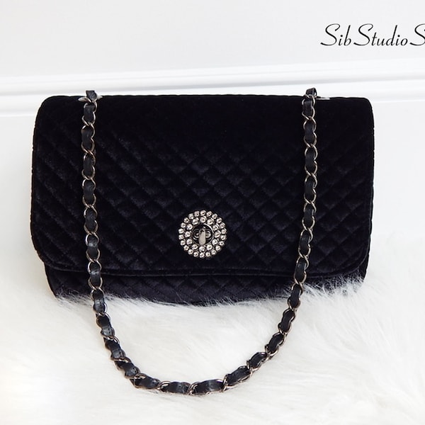 Black Velvet Purse - Etsy