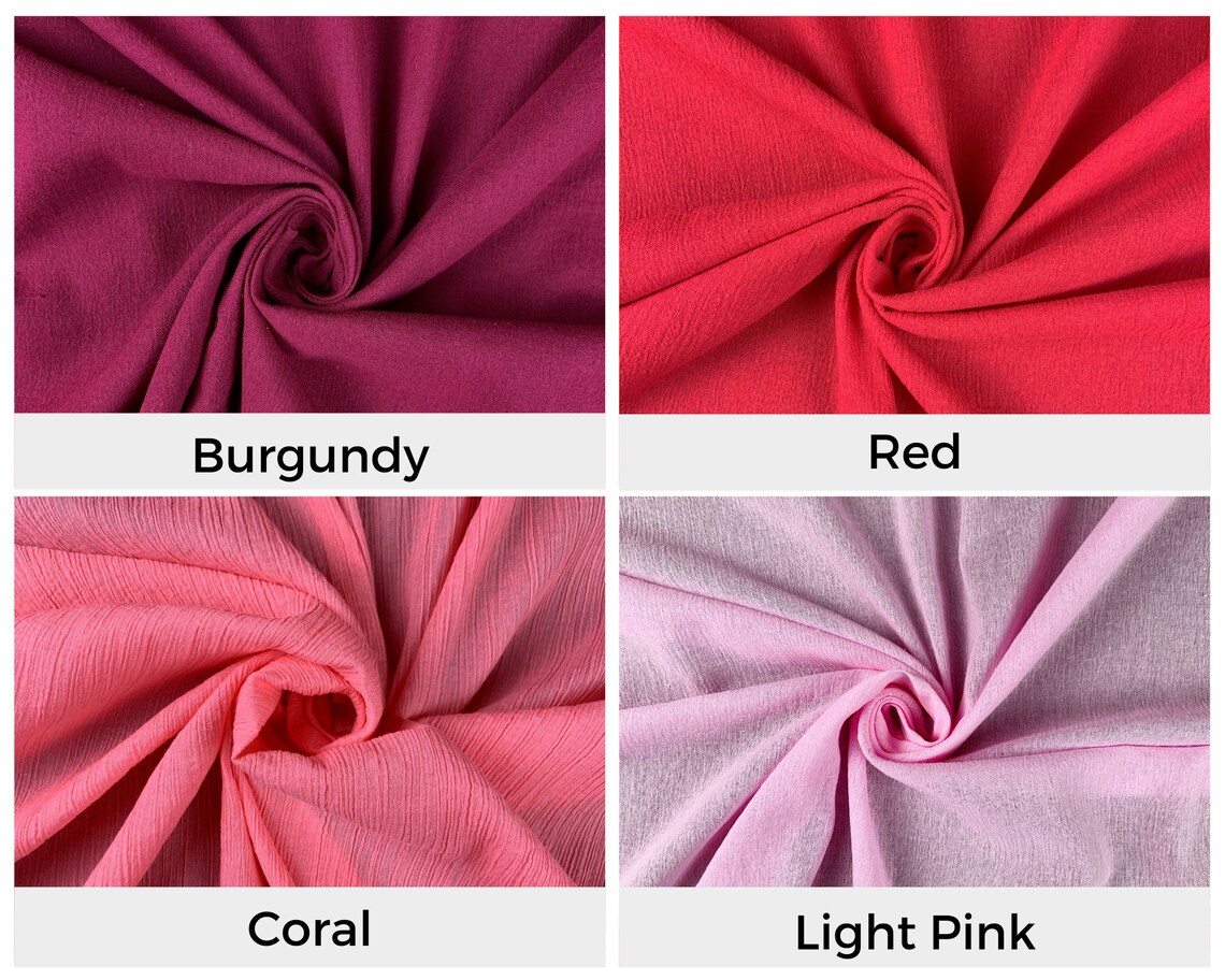 Assorted Colors Cotton Gauze Fabric | 48" Wide X Sold by Yard ...