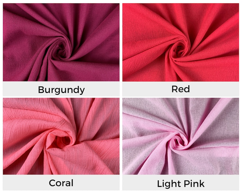 Assorted Colors Cotton Gauze Fabric | 48" Wide X Sold by Yard ...