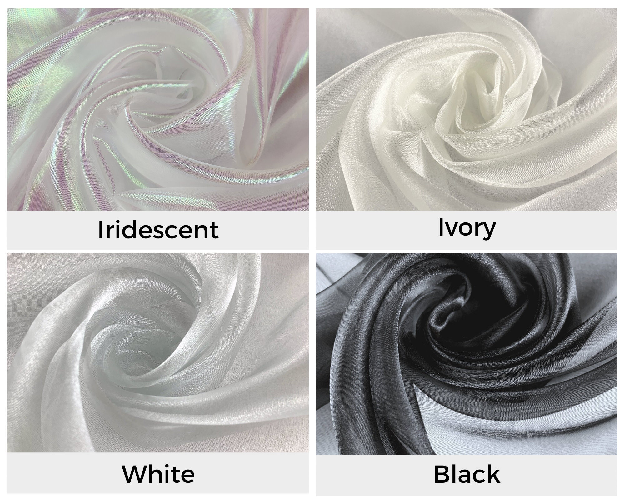 Assorted Colors Polyester Organza Fabric 58 Wide X - Etsy