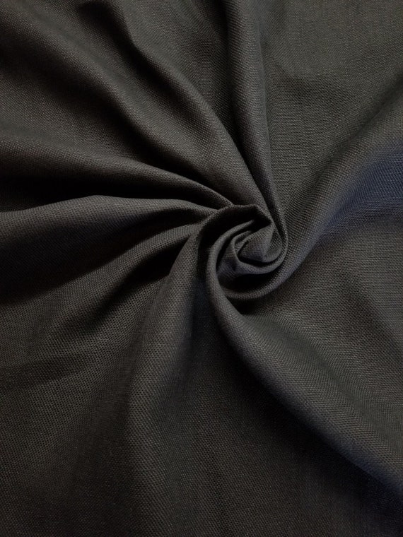 Black Linen Fabric | Etsy