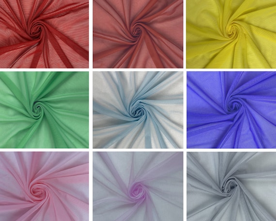Assorted Colors Nylon Power Mesh Fabric 58'' Wide X - Etsy