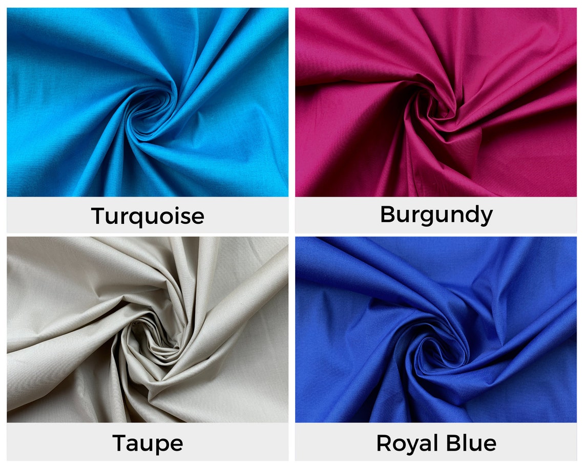 Assorted Colors Stretch Cotton Poplin Fabric 48 Wide X - Etsy