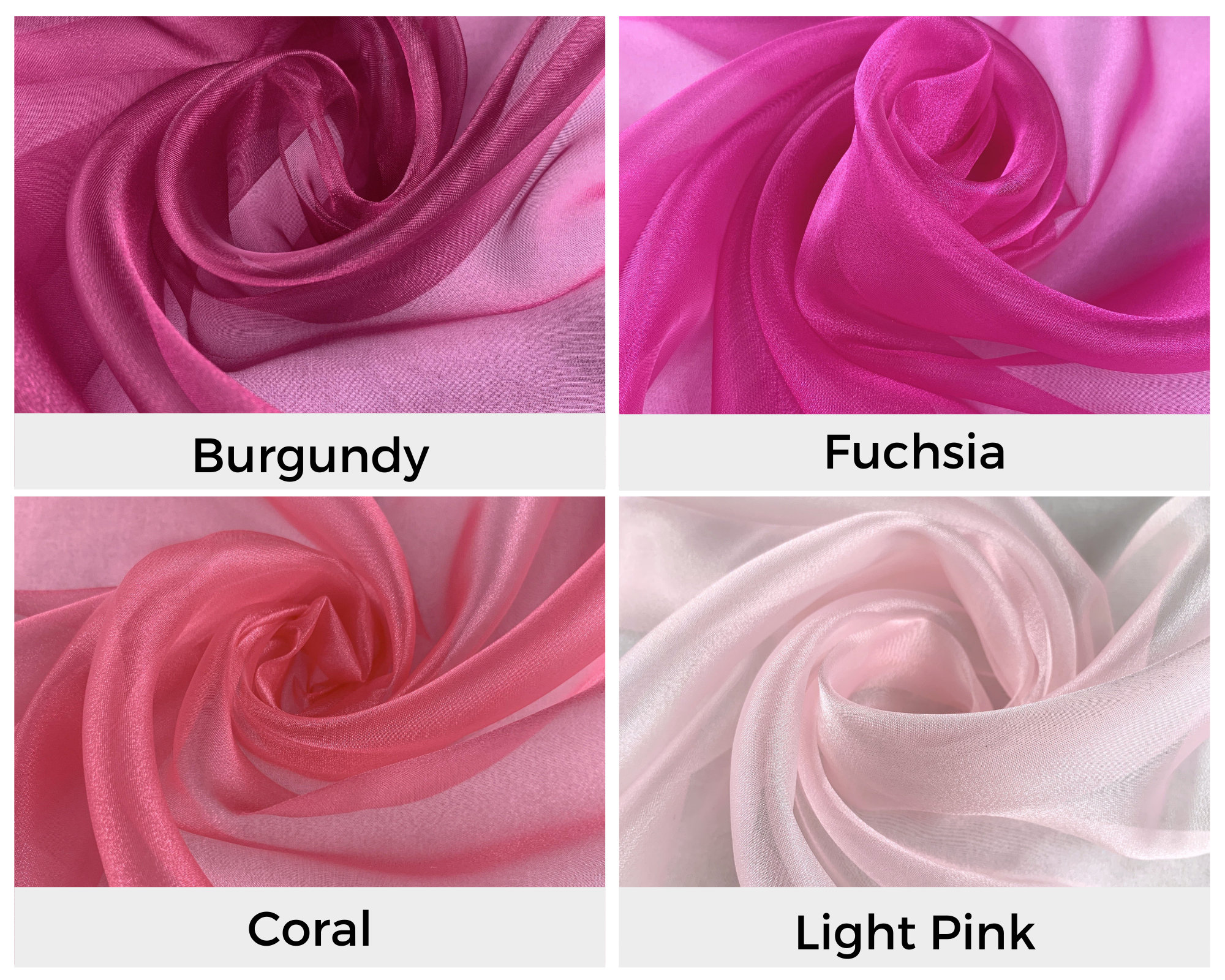 Assorted Colors Polyester Organza Fabric 58 Wide X - Etsy