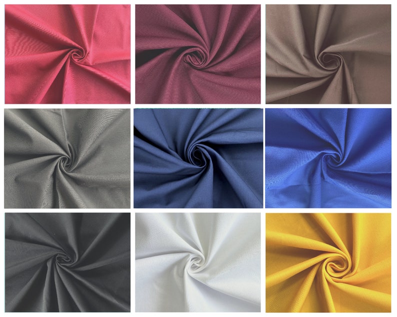 Assorted Colors Cotton Twill Fabric | 58'' Wide X Sold by Yard | Cotton ...