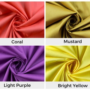 Assorted Colors Stretch Cotton Poplin Fabric | 48" Wide X Sold by Yard ...