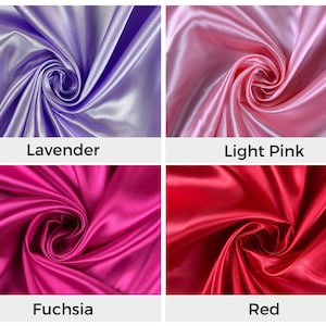 Polyester Satin Fabric | 60'' Wide X Sold by Yard | Shiny | Lightweight ...