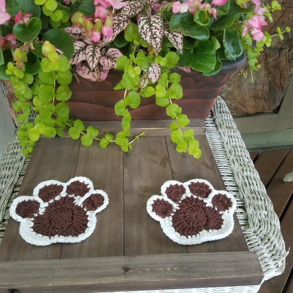 Paw Print Coasters - Etsy