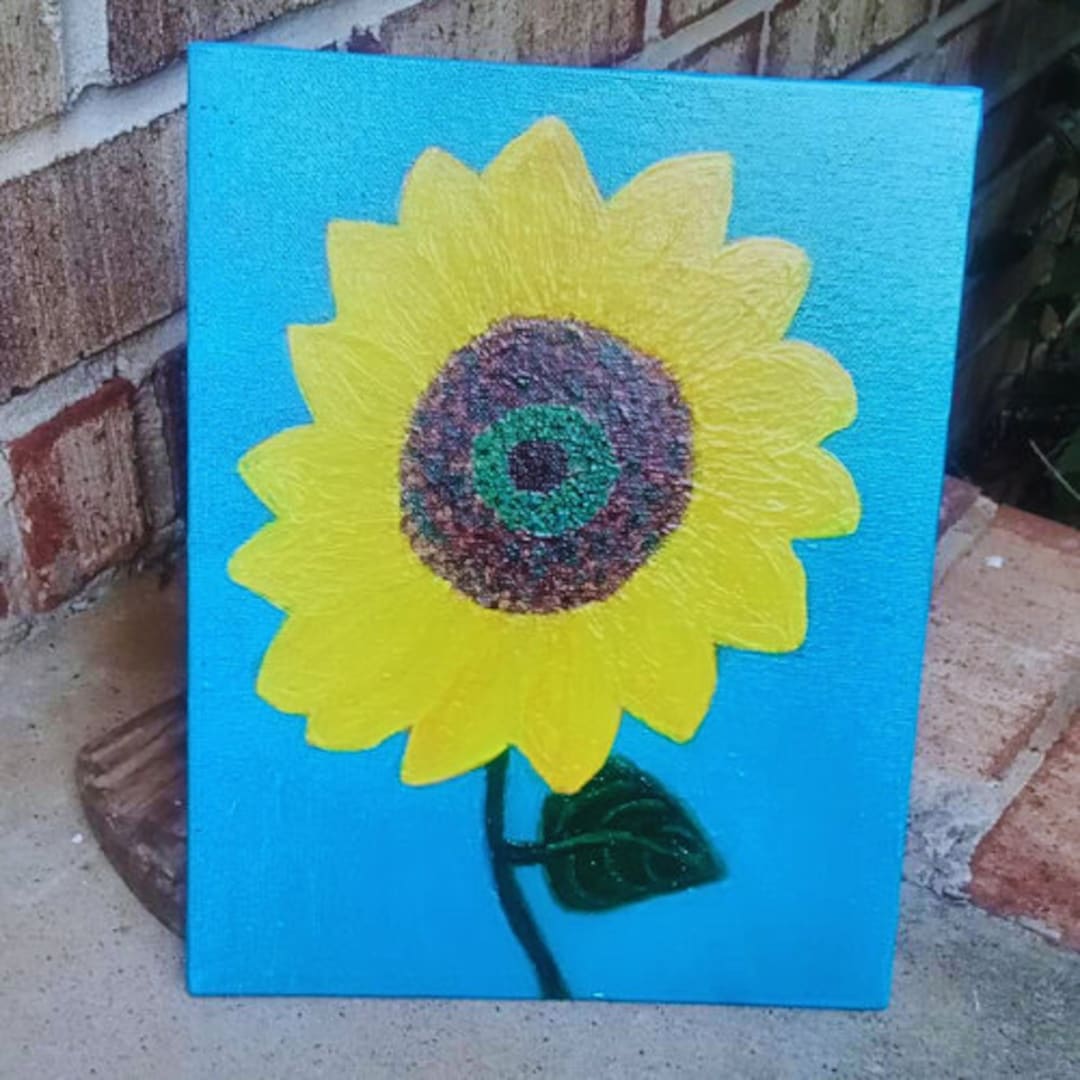 Whimsical Sunflower Painting, Sunflower Painting, Acrylic Painting ...