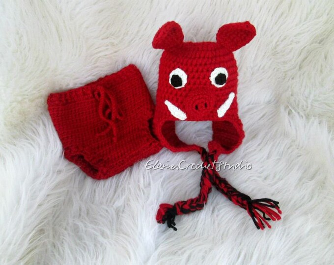 Newborn Arkansas Razorbacks Hat Set,newborn Arkansas Razorbacks ...