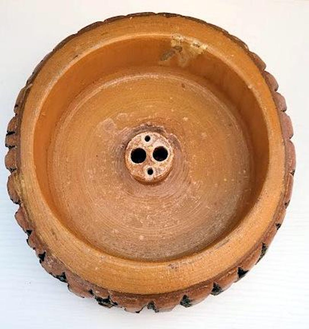 1970's Turned Wood Tree Bark Nut Bowl With Nut Cracker - Etsy
