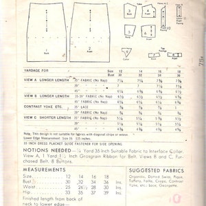 1951 Butterick 5776 Evening Dress or Day-length Version Sewing - Etsy