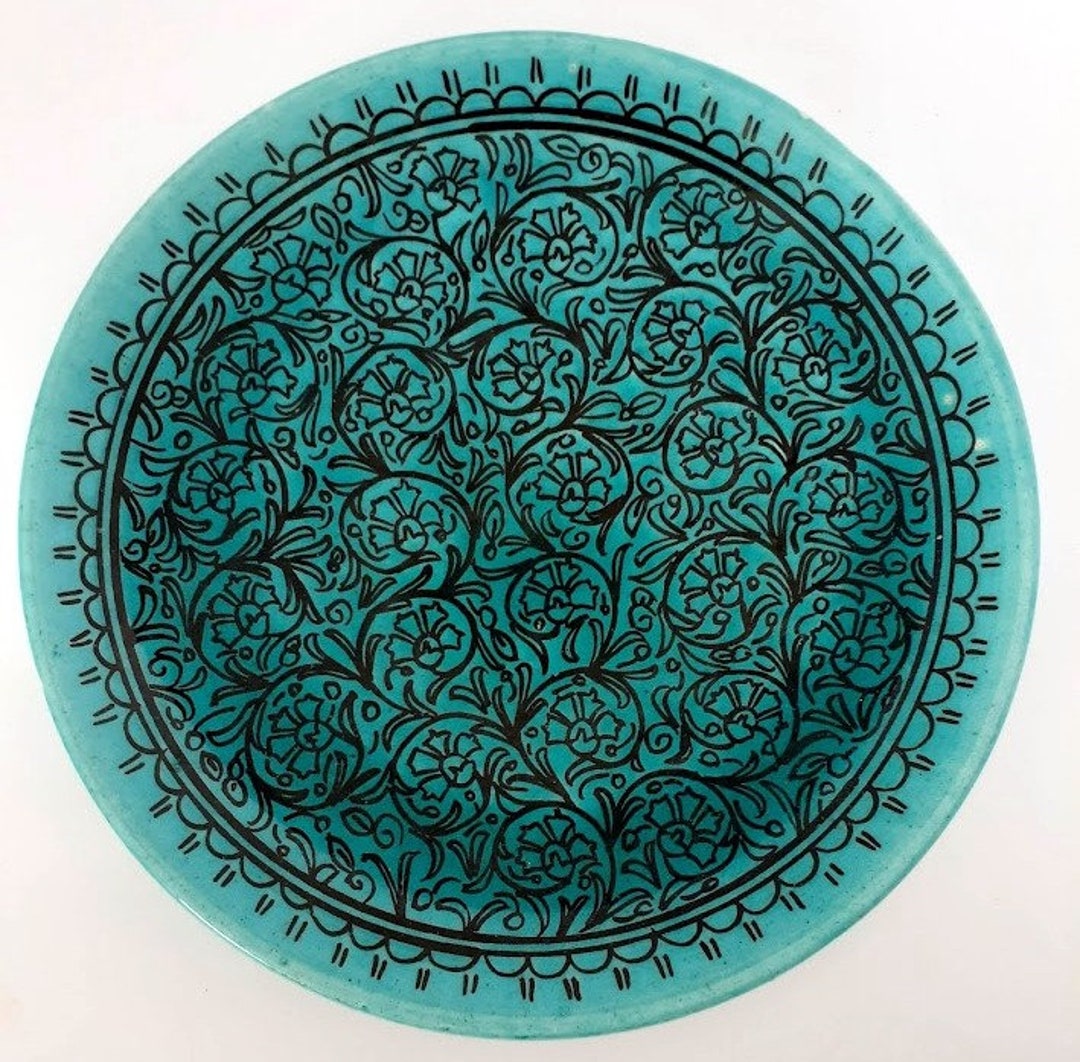 1970's Ozen Cini Fab. T.M. Kutahya Turkish Hand Painted Hand Made Art ...