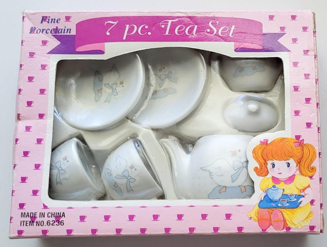 1980's 7 Pc. Doll's Tea Set Featuring Ducks With Bows UNOPENED BOX - Etsy