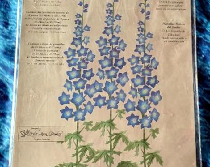 1998 Stencil Ease Garden Delight Stencil D-414 Delphinium Designed by ...