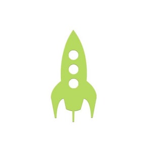 Rocket Ship Die Cut, Paper Spaceship Cut Out for Outer Space Parties ...